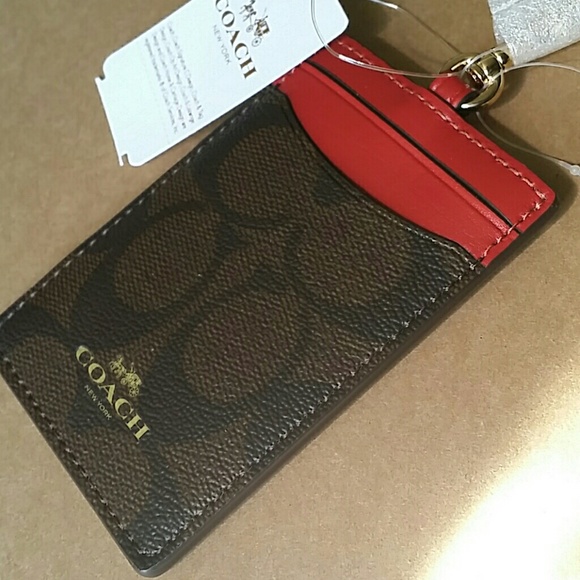 Coach | Bags | Coach Idbadge Lanyard In Signature Canvas | Poshmark
